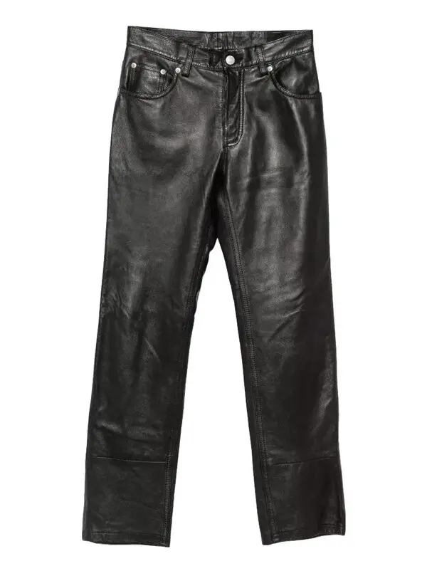 Helmut Lang 2000s Leather Trousers - Black