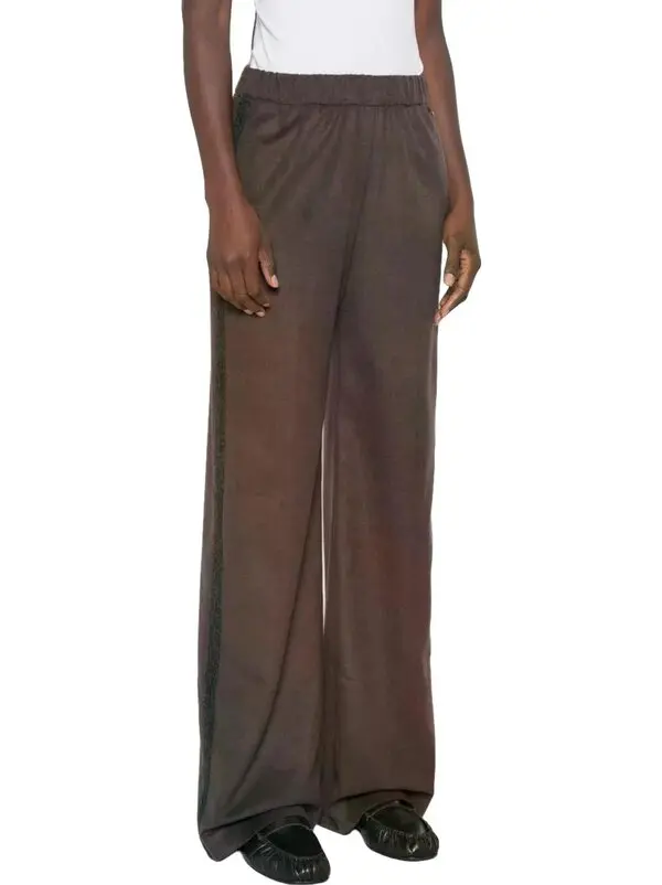 Herno Elasticated-waistband Wide-leg Trousers - Brown