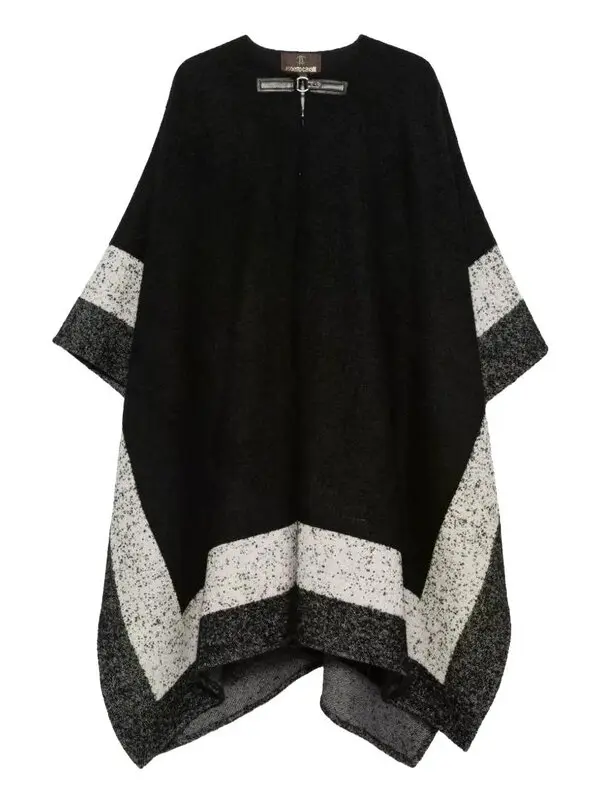 Roberto Cavalli 2000s Buckled-strap Cape - Black