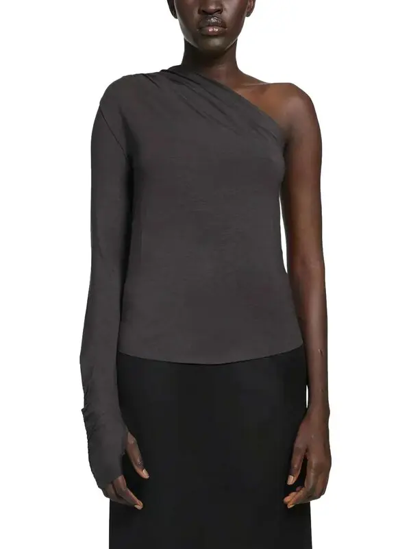 THOM KROM One-shoulder Draped Top - Grey