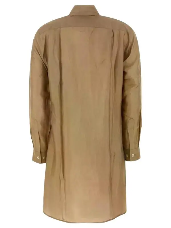 THE ROSE IBIZA Reynal" Silk Shirt Mini Dress - Neutrals