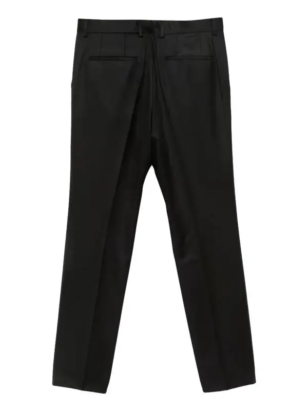 BOSS Virgin Wool Tailored Trousers - Black