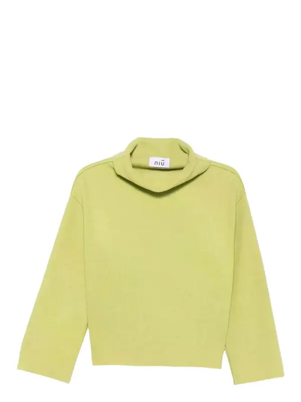 NIU Roll Neck Long Sleeve Sweater - Green