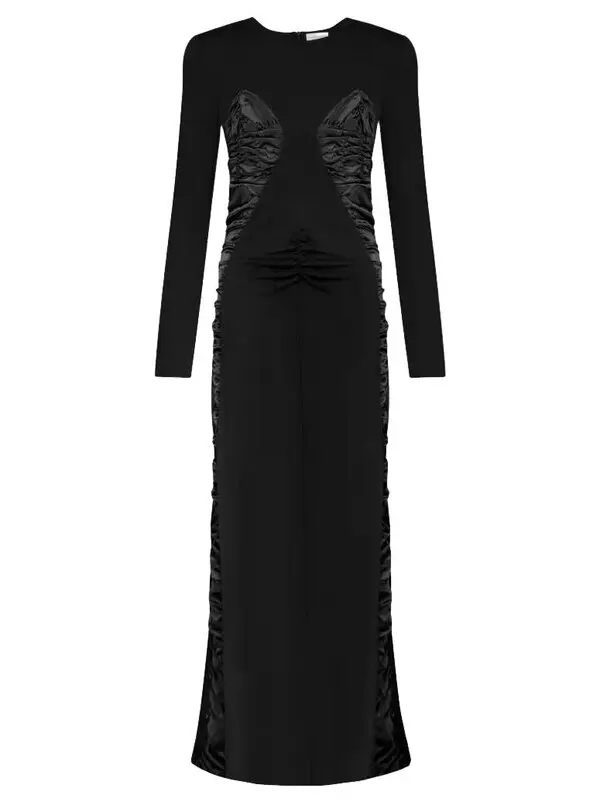 VIOLANTE NESSI Mengoni Ruched Maxi Dress - Black