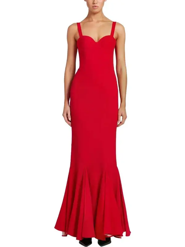 VIOLANTE NESSI Petrarca Sculpted Mermaid-hem Maxi Dress - Red