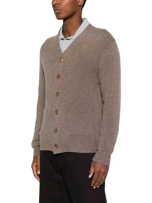 DANIELE FIESOLI V-neck Button-up Cardigan - Brown