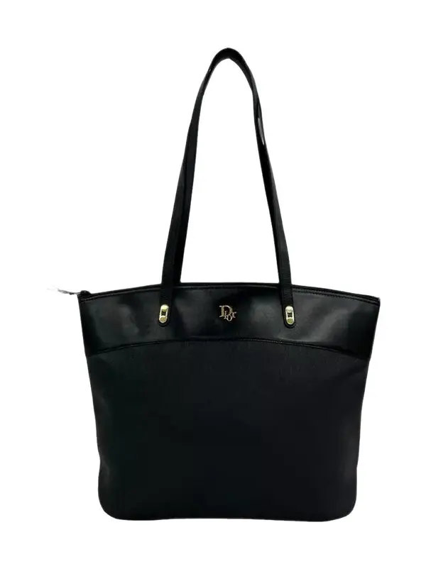 Dior 20th Century Honeycomb Coated Canvas Tote Bag - Black