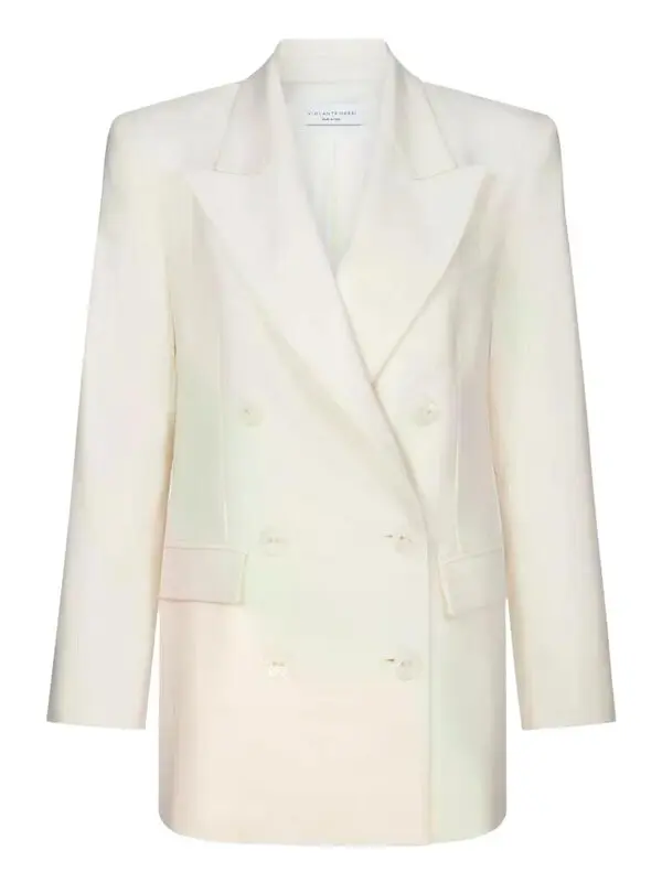VIOLANTE NESSI Double-breasted Blazer - Neutrals