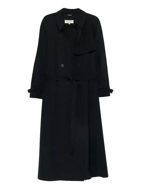 A.N.G.E.L.O. VINTAGE CULT 1990s Double-breasted Belted Trench Coat - Blue