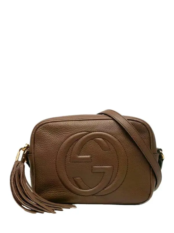 Gucci Calfskin Soho Disco Crossbody Bag - Brown