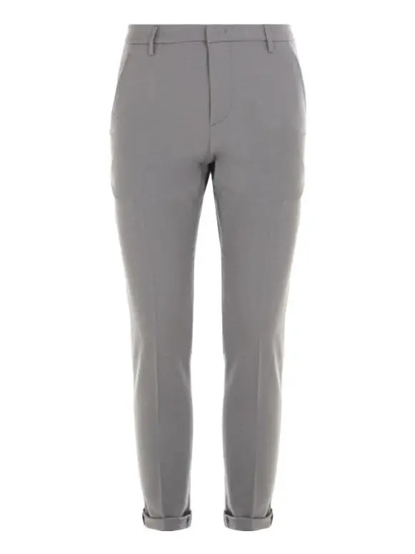 DONDUP Wool Blend Tailored Trousers - Gray