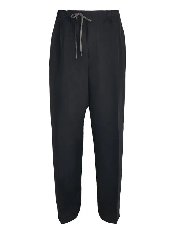 MAISON MARGIELA Satin Drawstring Trousers - Navy