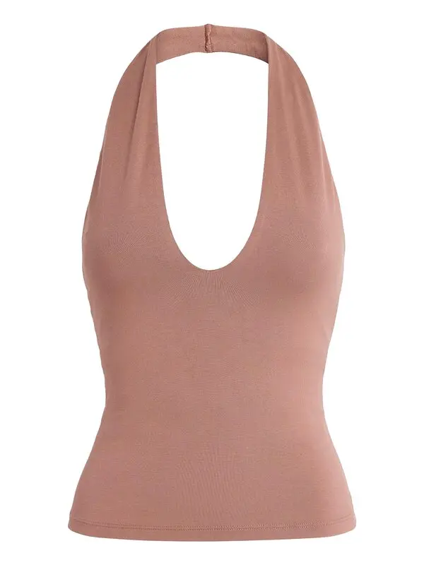 SKIMS Smooth Layers Halter Top - Brown