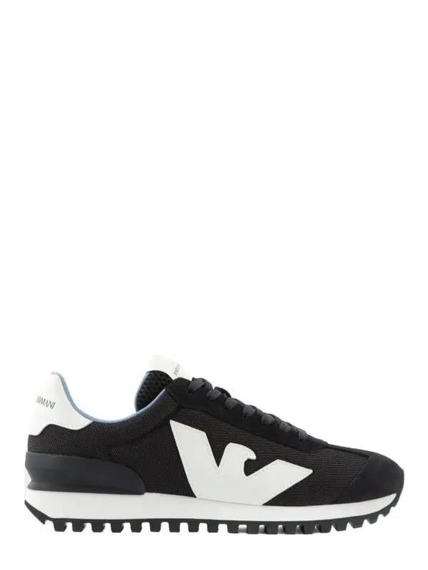 Emporio Armani Logo Sports Sneakers - Black