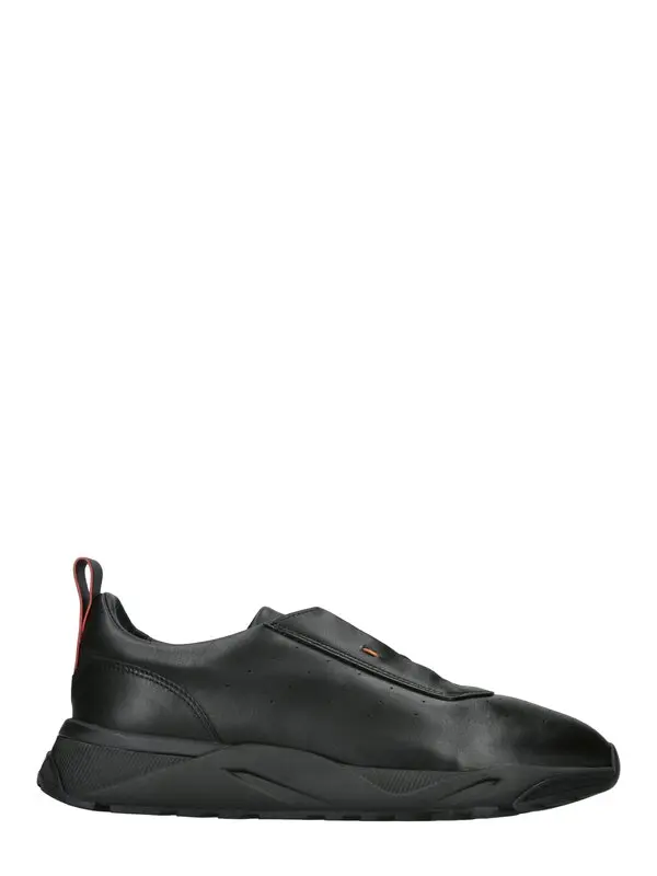 Santoni Innova Leather Sneakers - Black