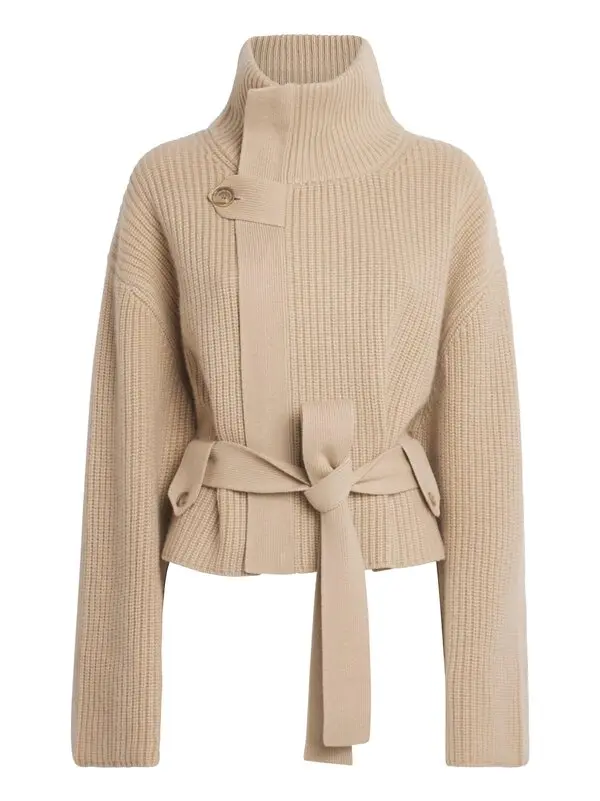 Brandon Maxwell Cashmere Neal Jacket - Beige