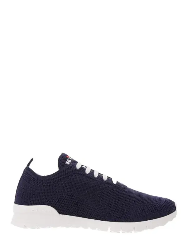Kiton Dark Blue Lace-up Casual Sneakers - Black