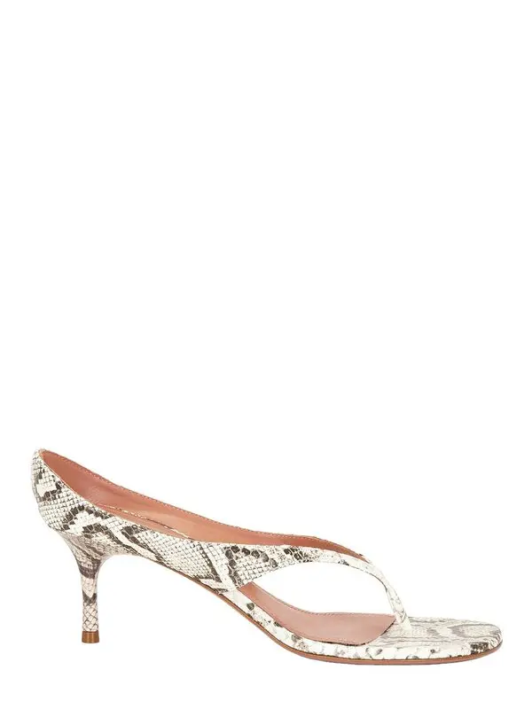 Amina Muaddi Alexandra 60 Thong Slipper Sandal - Natural