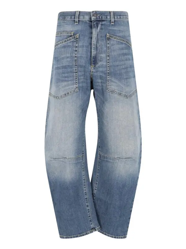NILI LOTAN Relaxed Straight-leg Jeans - Blue
