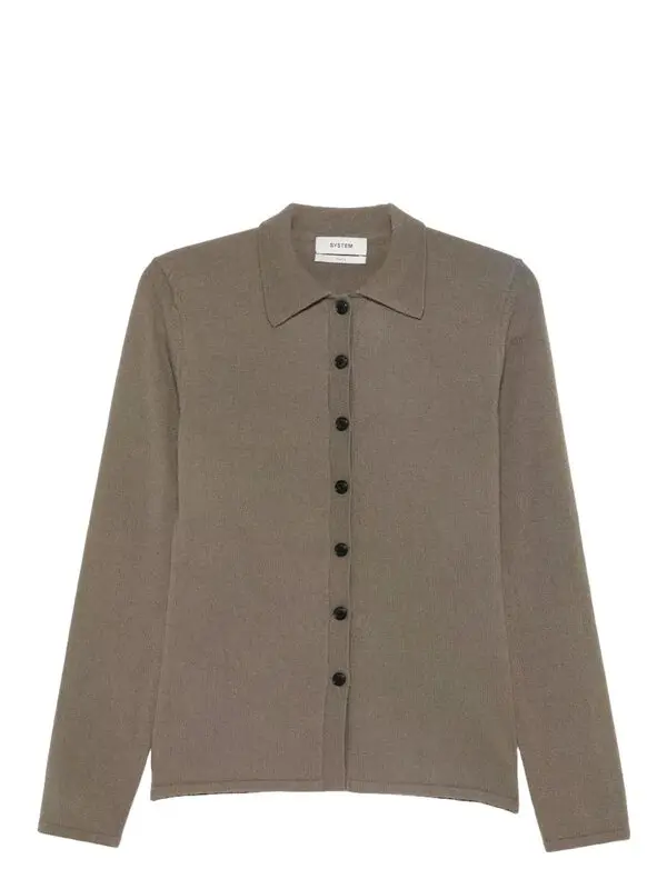 SYSTEM Scarf-detail Button-up Cardigan - Neutrals