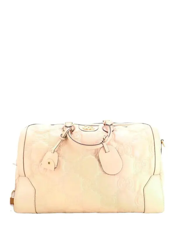 Gucci Gg Matelassé Leather Medium Travel Bag - Neutrals