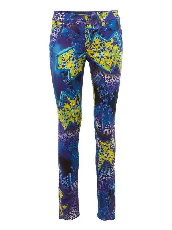 Versace Printed Skinny-fit Jeans - Blue