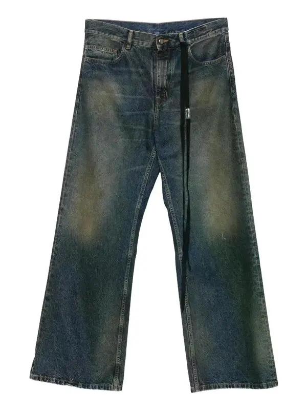 ANN DEMEULEMEESTER Wide-leg Faded Jeans - Blue