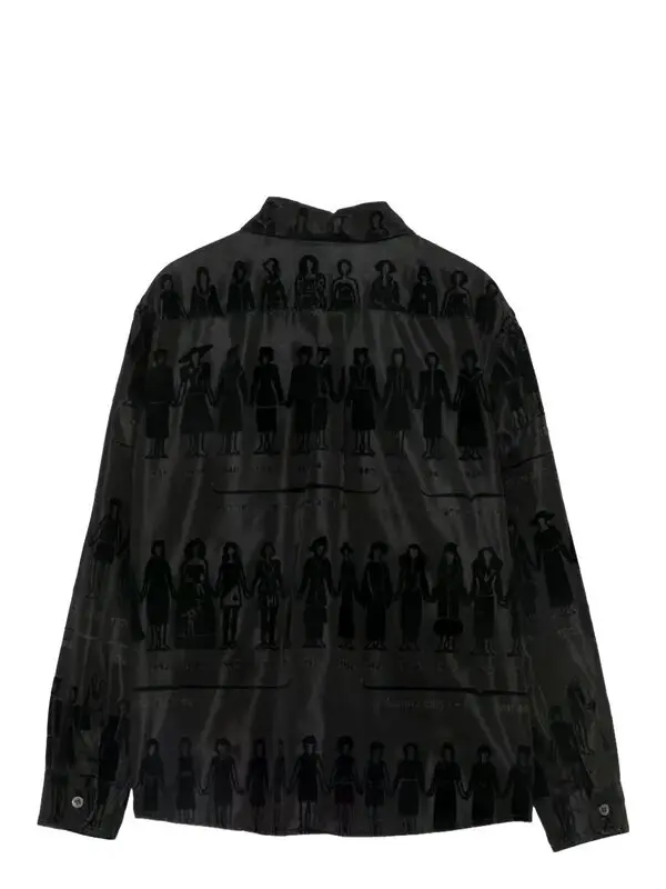 Moschino Long-sleeve Figure-print Shirt - Black