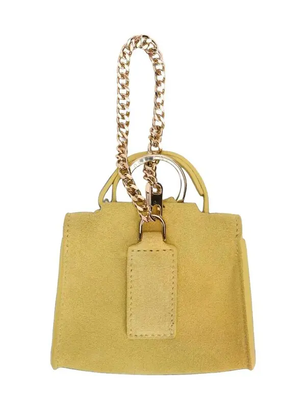 Orciani Mini Suede Bag Charm - Yellow