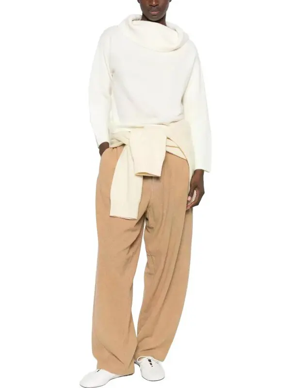 Loulou De Saison Sibyl Cowl Neck Sweater - Neutrals