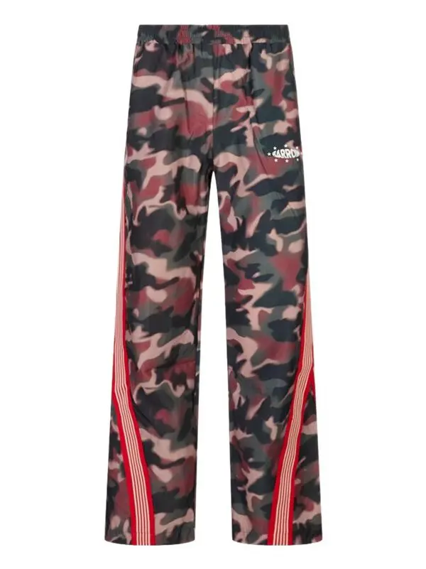 BARROW Logo Printed Straight-leg Pants - Green