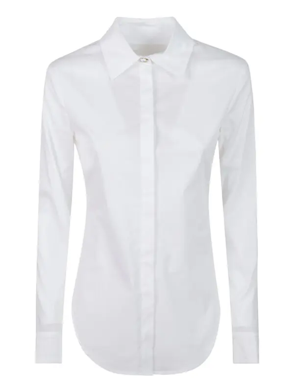 DONDUP Jewelled-button Long-sleeve Shirt - White