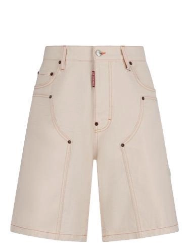 Dsquared2 Denim Cargo Shorts - Beige