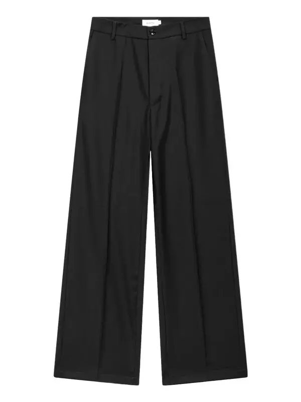 Barena Venezia High-waisted Flannel Trousers - Black
