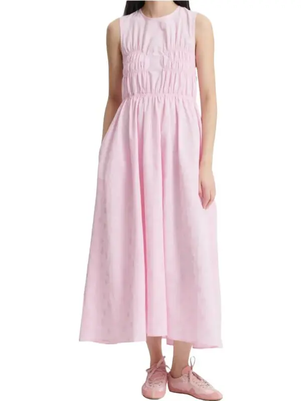 Cecilie Bahnsen Sleeveless Floral Dress - Soft Pink