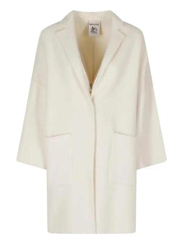 SEMICOUTURE Logo Coat - White