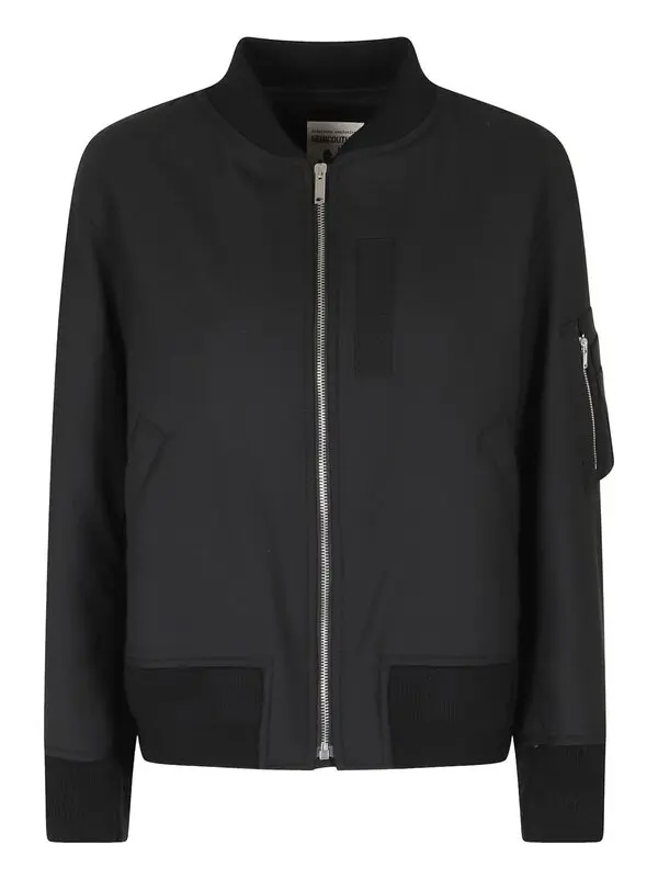 SEMICOUTURE Ariella Zip-fastening Bomber Jacket - Black