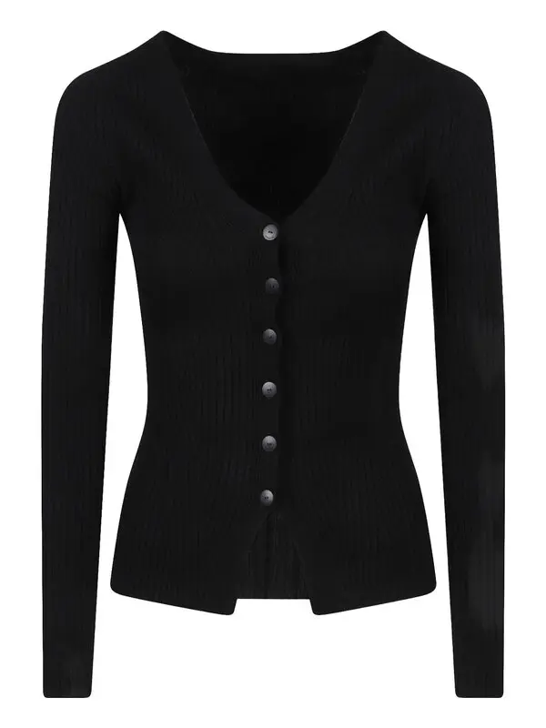 DONDUP V-neck Knitted Cardigan - Black