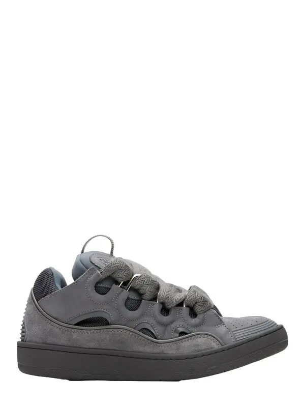 LANVIN Monocolor Curb Sneakers - Anthracite