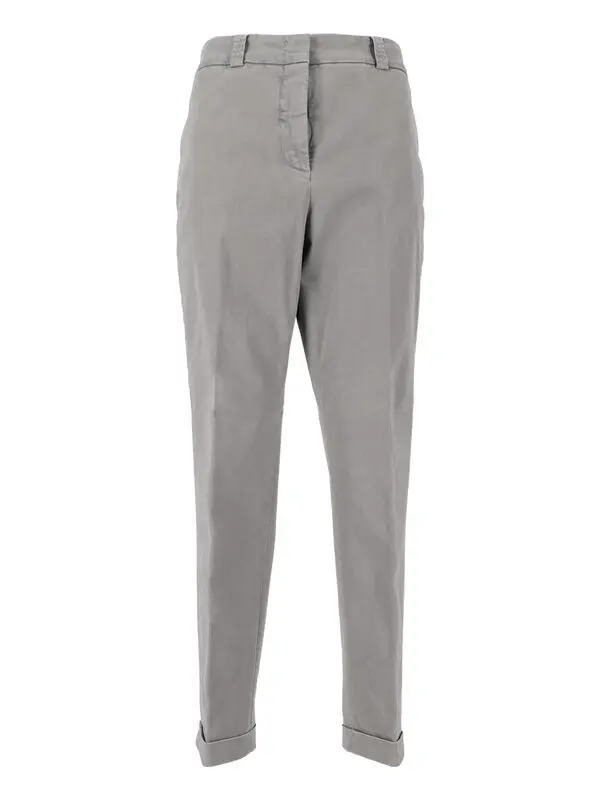 Peserico Tailored Trousers With Belt Loops - Gray