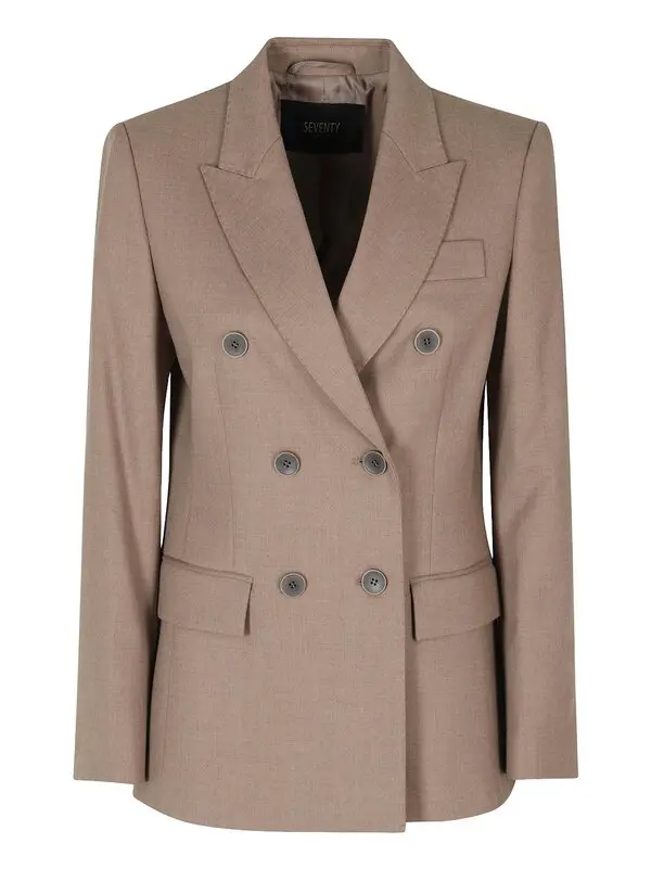 Seventy Logo Blazer - Brown