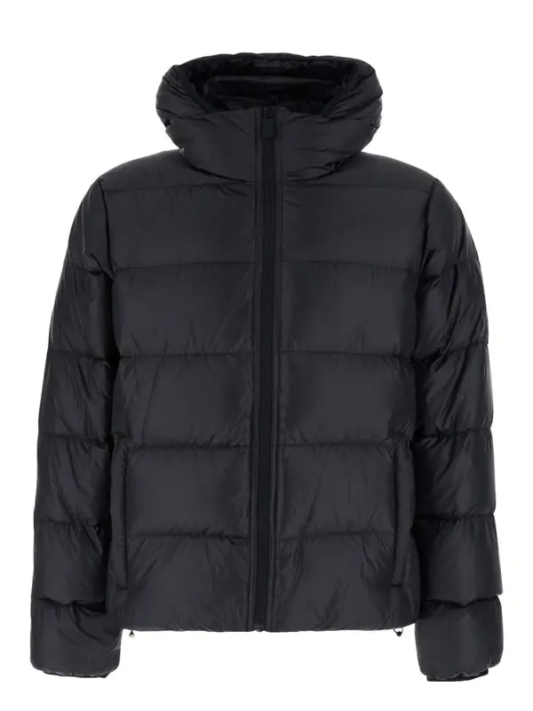 Aspesi Quilted Zip-up Hooded Jacket - Black