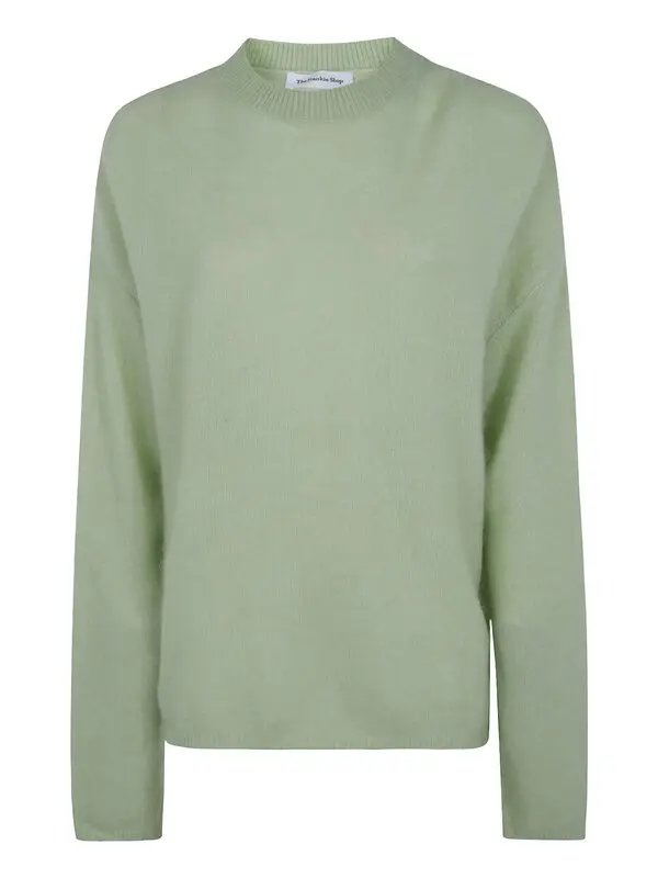 THE FRANKIE SHOP Round Neck Knitted Jumper - Blue
