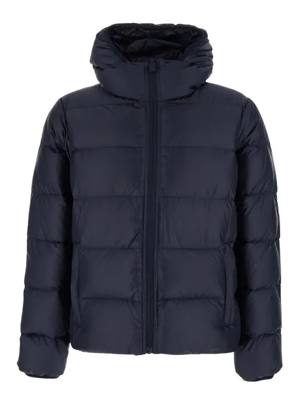 Aspesi Quilted Hooded Jacket - Blue