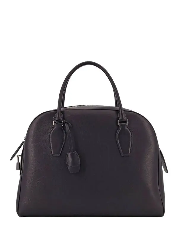THE ROW Leather Shoulder Bag - Black