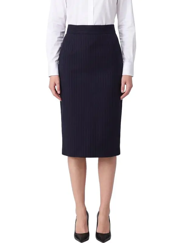 Elisabetta Franchi Pencil Midi Skirt - Blue