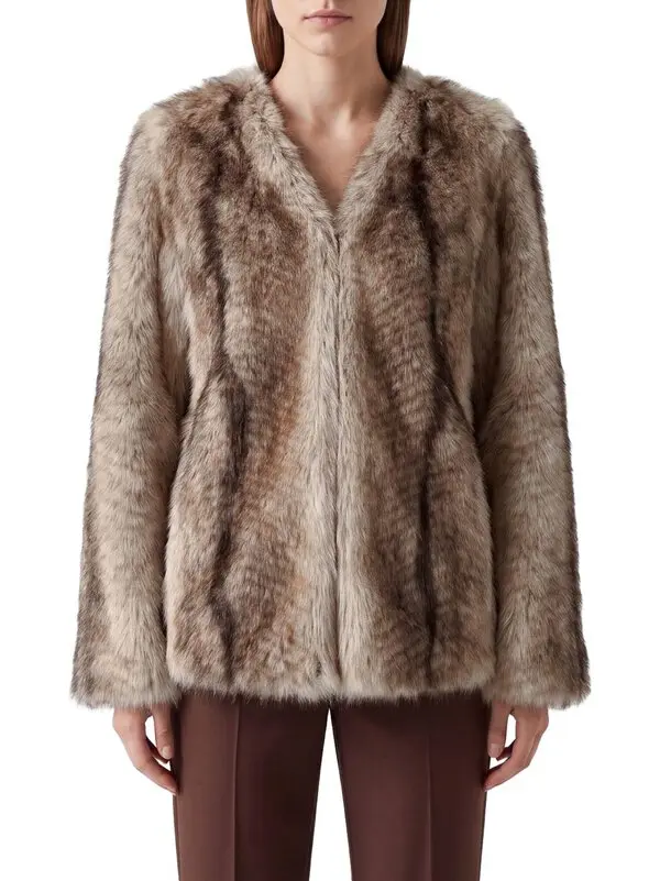 TWINSET Fur Coat - Brown