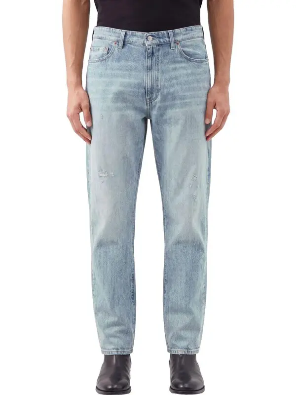 MAISON MARGIELA Straight-leg Distressed Cotton Denim Jeans - Blue