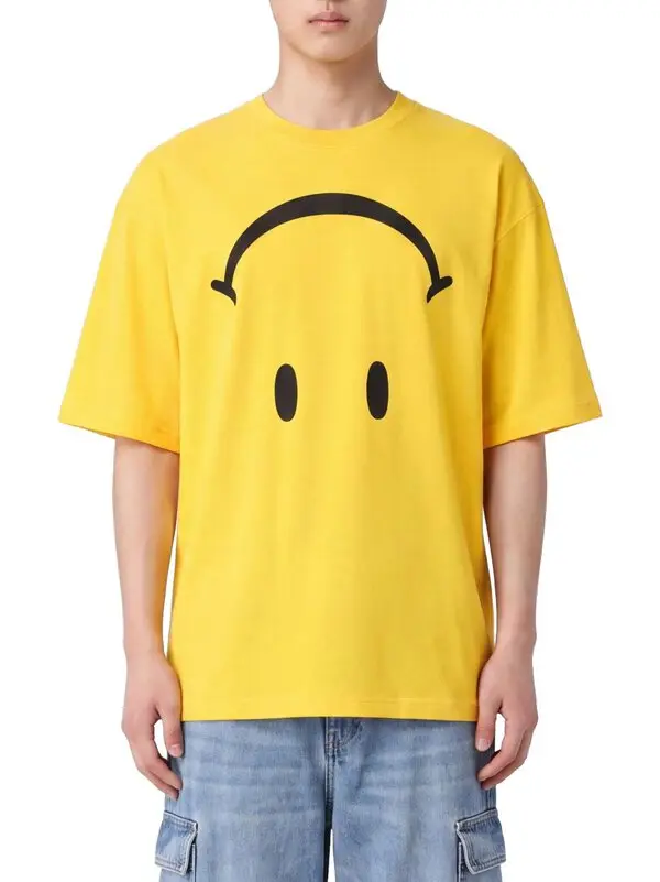 Moschino Relaxed Fit Cotton T-shirt With Graphic Print - Yellow