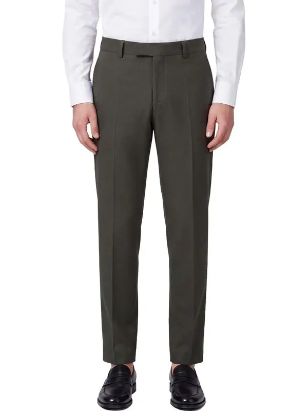 BOSS Slim-fit Tailored Virgin Wool Blend Trousers - Green